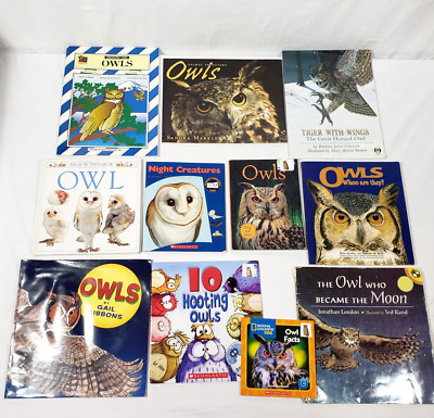 Kids Books About Owls Lot Of 11 Homeschool Science Classroom Library ...