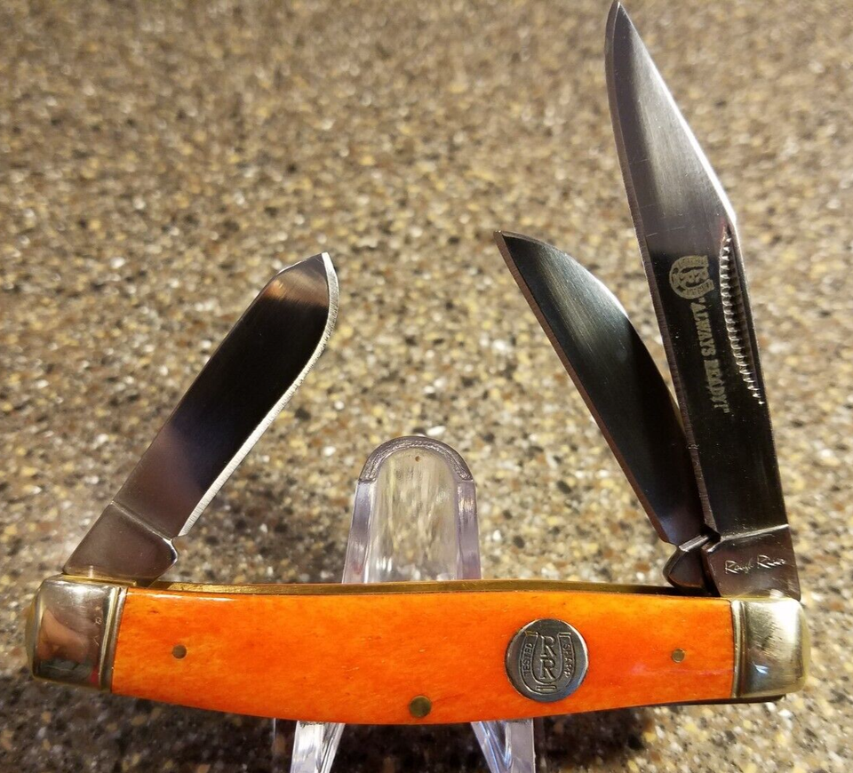 Rough Rider RR212, Orange Bone Stockman, 3-3/4", BLEMISH PRICE REDUCED ...