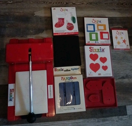 Sizzix Large Original Red Die Cutter Lot with Die Accessories | eBay
