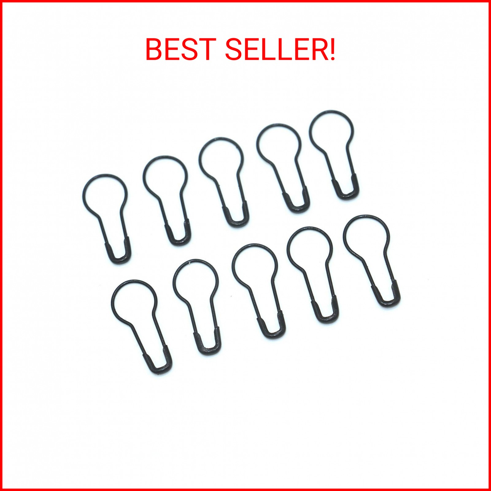1000Pcs Metal Black Safety Pins/Gourd Pin/Bulb Pin for Clothing ...