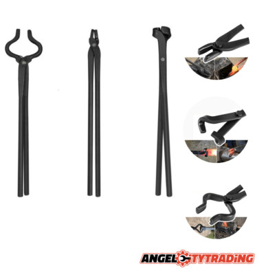 Knife Making Tongs Tool Set Blacksmith Bladesmith Tong For Vise Anvil Forge 3pcs | eBay