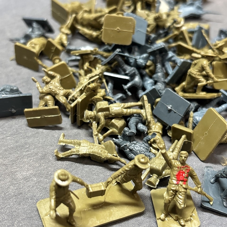 Micro Mini Army Men Toy Soldiers Miniature Vintage Lot Of About 100 | eBay