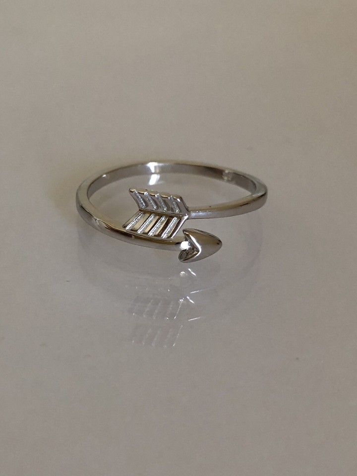 Solid 925 Sterling Silver Arrow Ring All Sizes | eBay UK