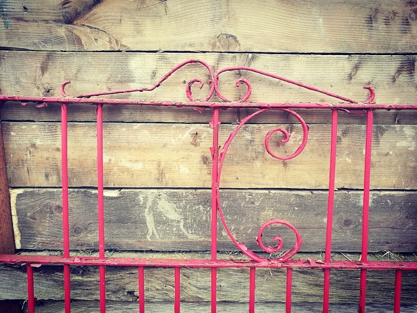 Antique Iron Garden Gate 20th Century Wrought Iron Garden Gate