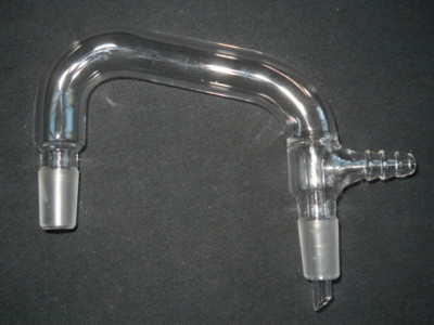 Chemglass 14/20 Glass 75° Connecting Distillation Adapter w/ Vacuum ...