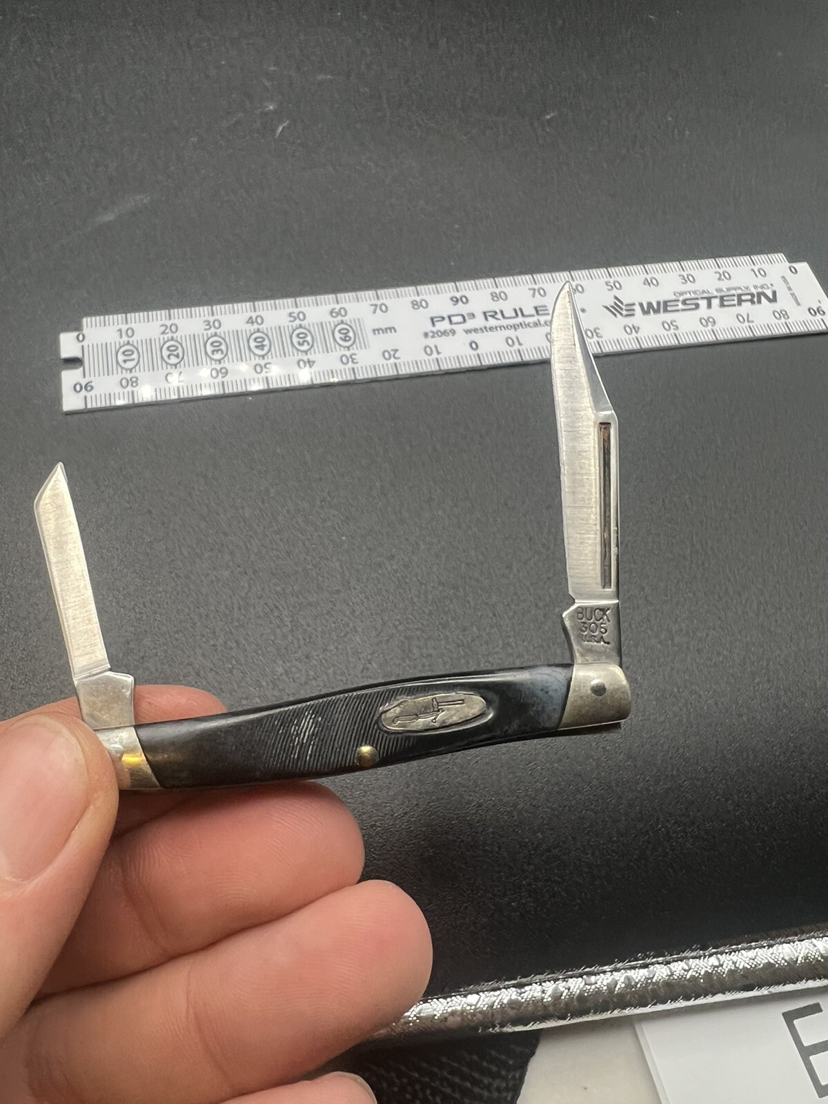 VINTAGE BUCK 305 LANCER SMALL HALF STOCKMAN POCKET KNIFE MADE IN USA | eBay