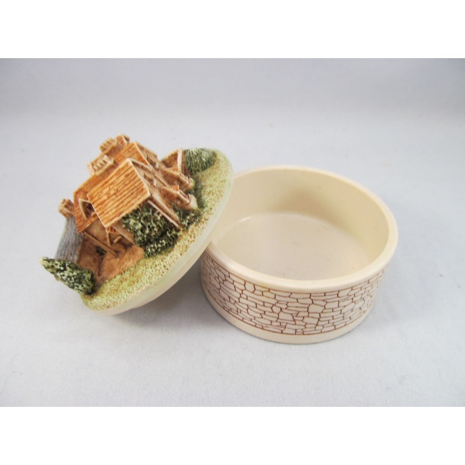 Country Cottage Ceramic Trinket Box Handcast Designs Limited Made in UK ...