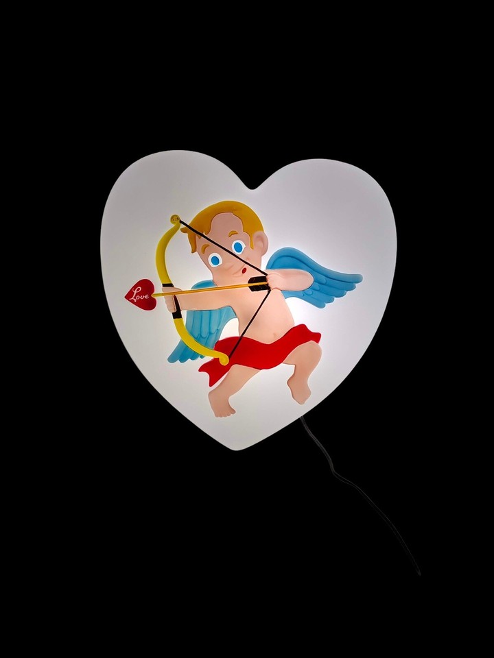 Valentine Angel Cupid Heart Shape Blow Mold Vintage Style Holiday ...