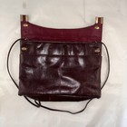 VTG envelope purse SMco Leather Burgundy, 80s hardware accent strap | eBay