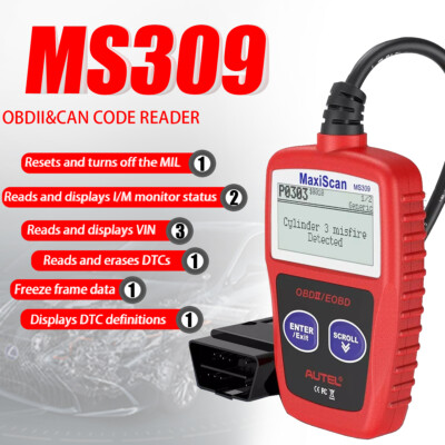 OBD2 Scanner Car Scan Diagnostic Tool Reset Clear Check Engine Code ...
