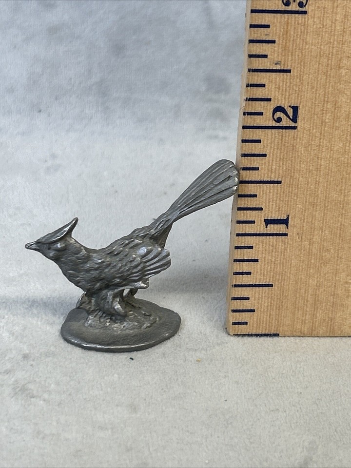 Vintage Morrey Pewter Cardinal Bird Miniature Figurine #498 Small ...