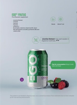 Omnilife Ego Frutas Del Bosque (12 Pack) 355 Milliliter Each Can.Ego ...