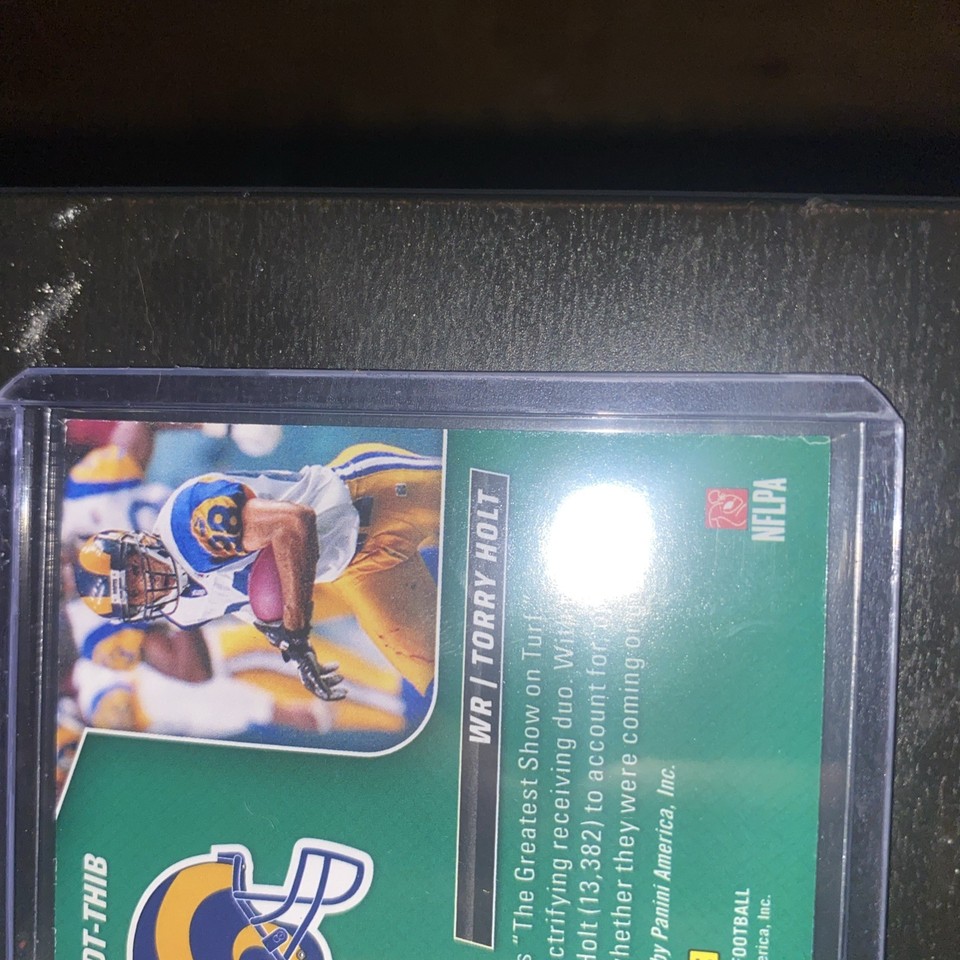 2025 Panini Score Torry Holt/Isaac Bruce Double Trouble Dual Auto 047/ ...