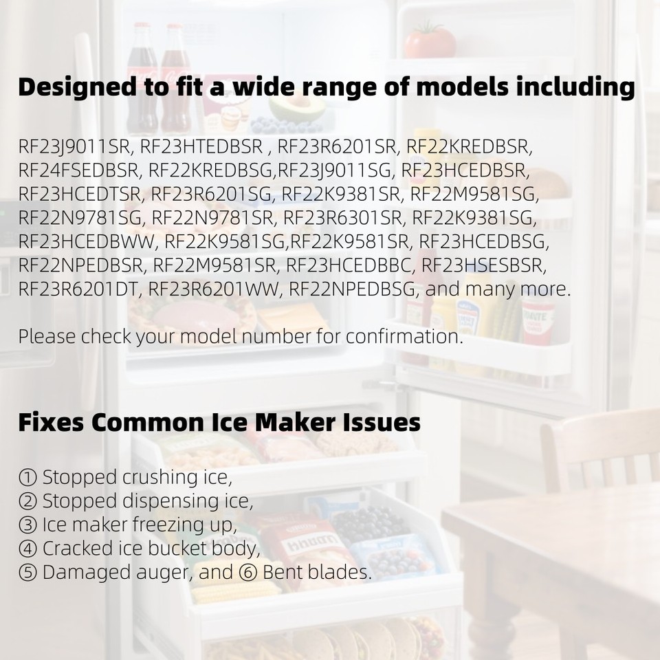 Ice Maker Replacement Bucket & Tray for Samsung RF23J9011SR ...