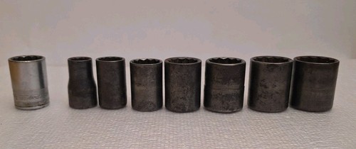 Lot Of 8 Vintage Snap On Socket 1/2" Drive 12 Point | eBay