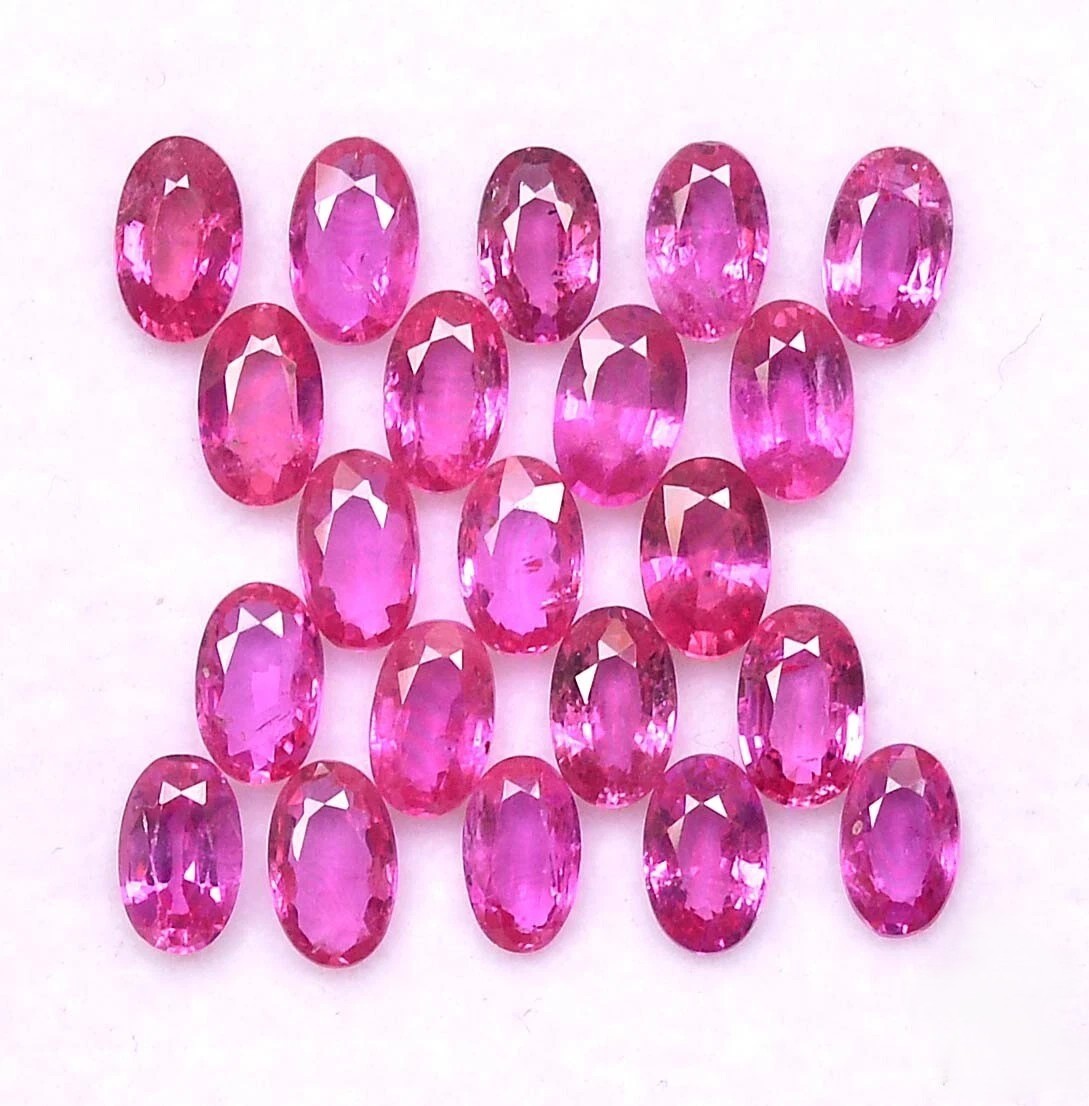 Pink Ruby 9mmx7mm Oval Cut AAA Grade Calibrated-Gemstones -Mozambique ...