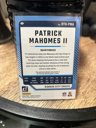 2024 Donruss Football Patrick Mahomes Jersey Patch Mem Threads Red ...