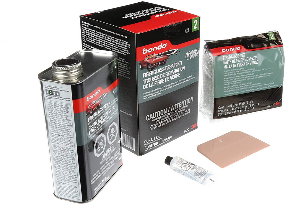 Bondo 422 Fiberglass Resin Repair Kit 1 qt Can & CLOTH 6839062 | eBay