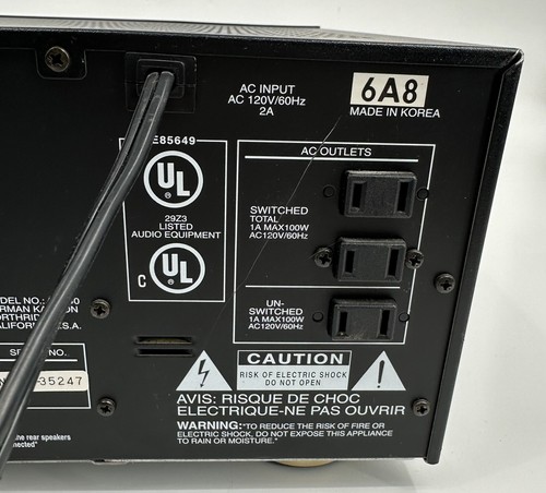 Harman Kardon AVR40 Surround Sound A/V Receiver 5.1 Channel *Tested ...