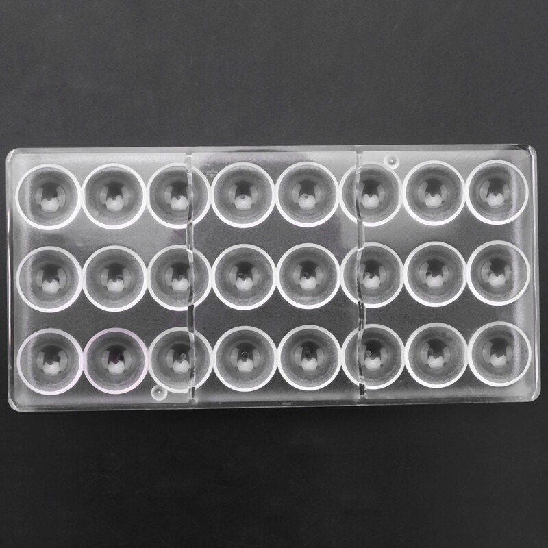 6X 24 Holes Semi Sphere Chocolate Mould Polycarbonate Chocolate Bar ...