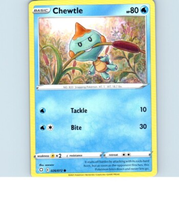 2021 Chewtle 026/072 Pokemon Card | eBay