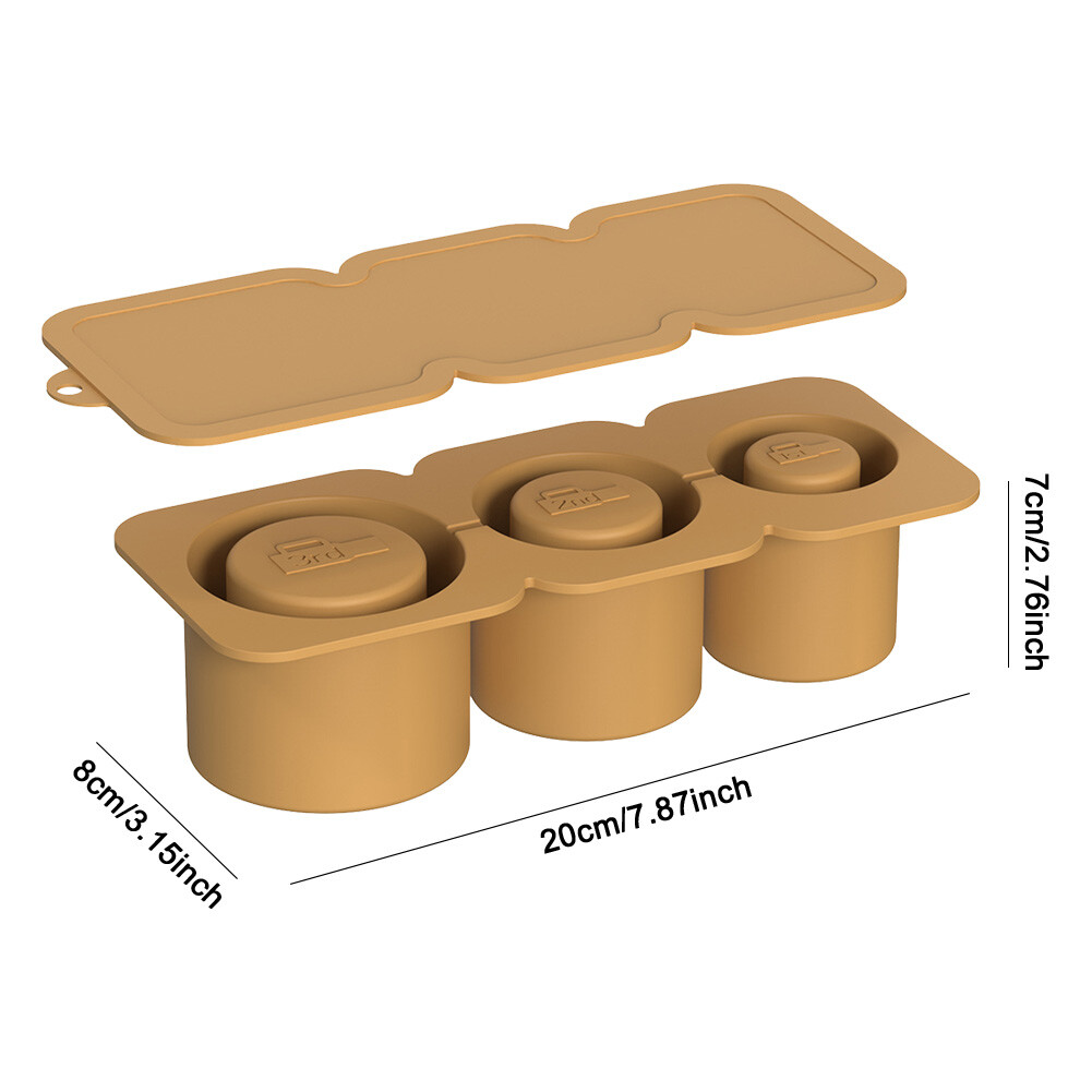 Ice Cube Tray with Lid Silicone Cylinder Ice Cube Molds for 30-40Oz ...