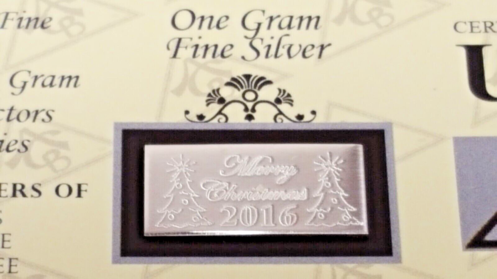 SILVER x20 Merry Christmas 2024 ACB 1 Gram Bar 999 WITH Certificate Gr8 ...