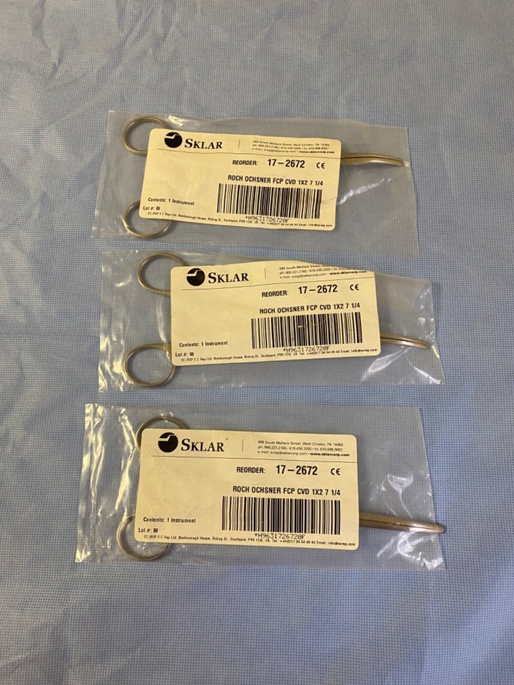 New set of 3 Sklar Instruments 17-2672 ROCHESTER-OCHSNER Forceps | eBay