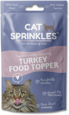 Cat Sprinkles Hydrolysed Cat Food Topper - Turkey Flavour - 80 Servings ...