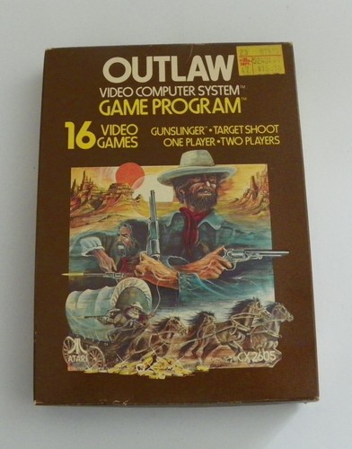 Vintage 1978 Atari Outlaw Video Computer System Game Program Box w ...