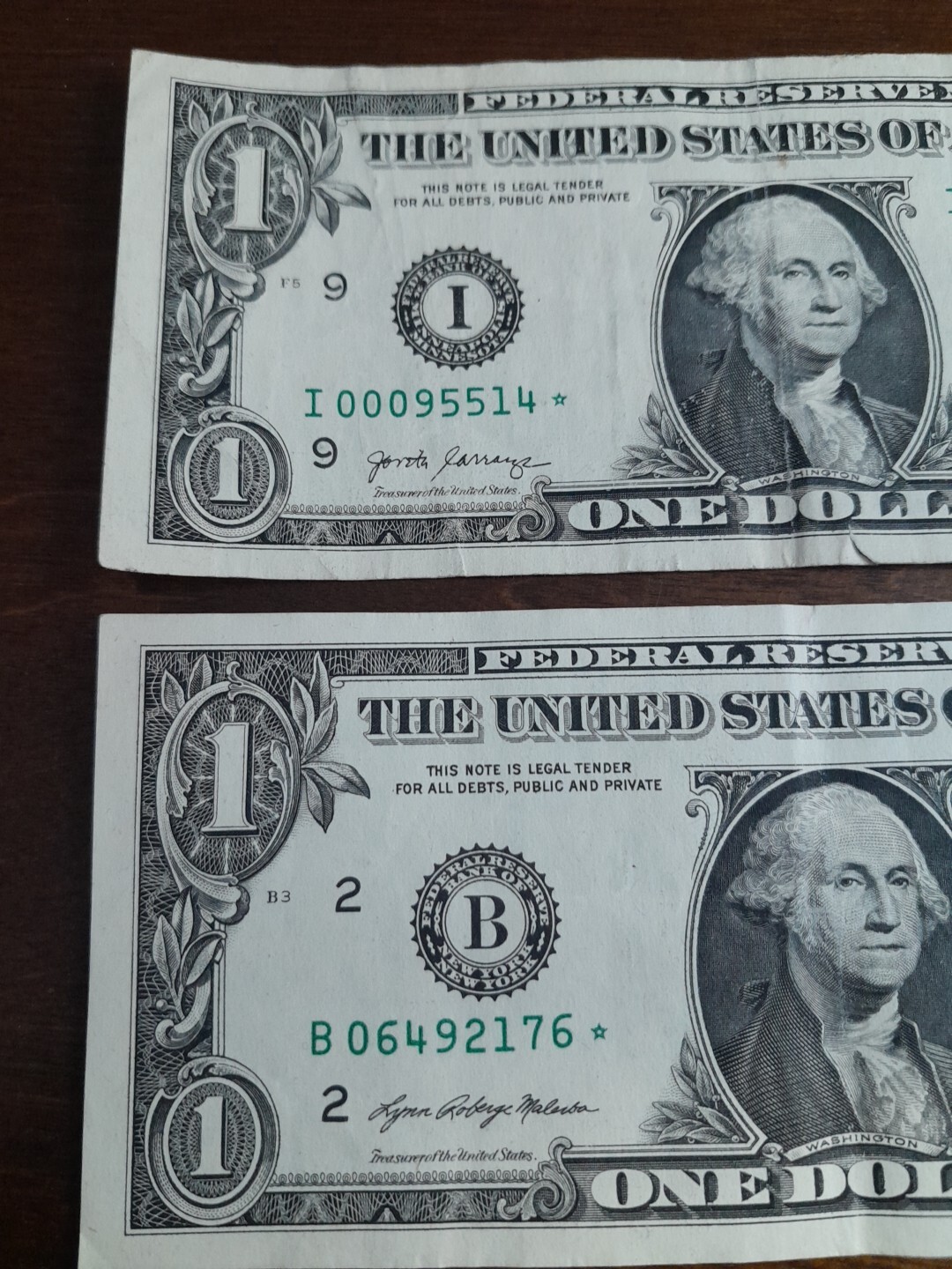 2017 $1 Dollar Star Note With 3 Of Kind 0s & 2021 Star Note circulated ...