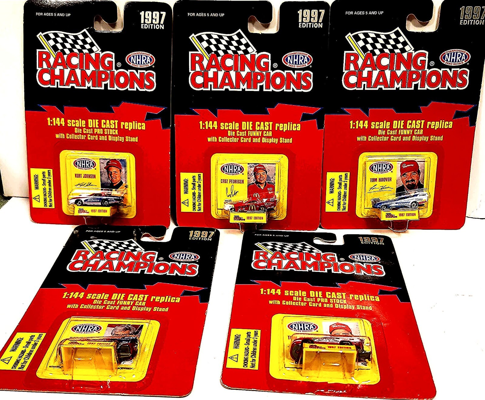 Racing Champions 1997 1:144 Die Cast Replica dragster 5 cars - NEW OLD ...