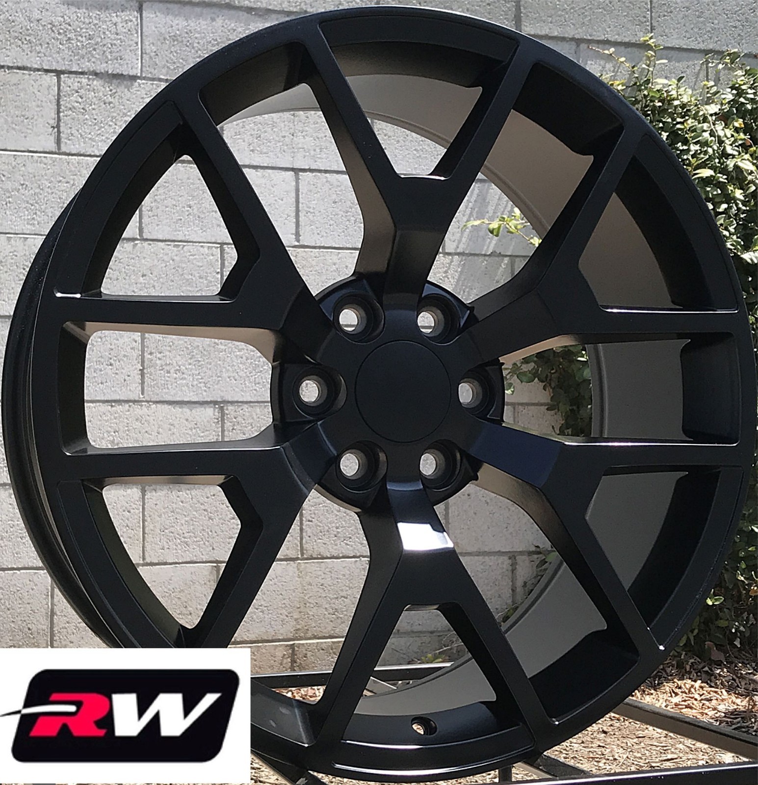 24" inch 24 x10" Chevy Silverado OEM Specs Honeycomb Wheels Satin Black ...