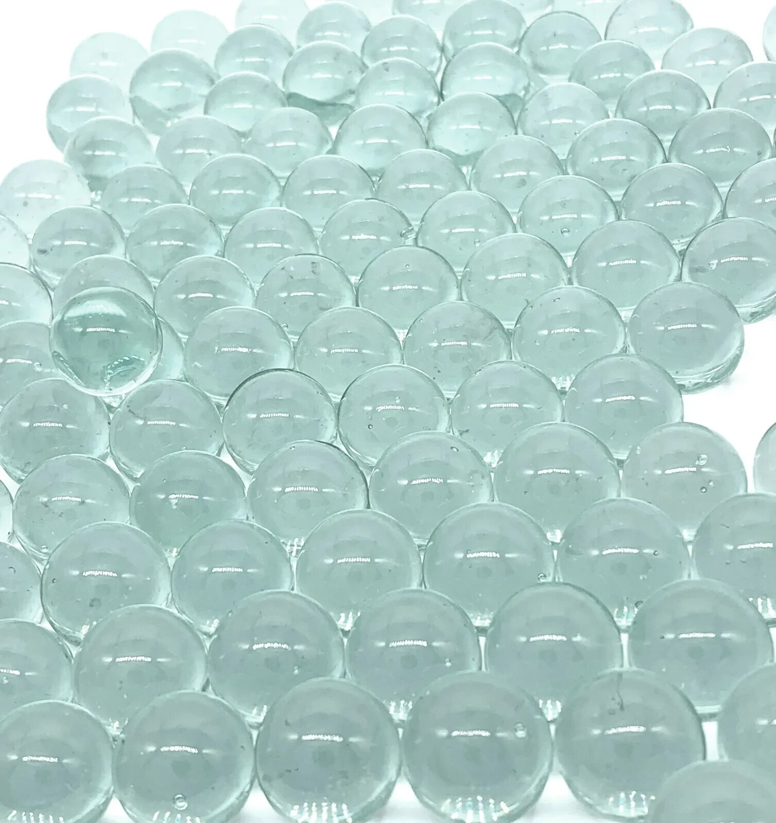 16mm Glacial Glass Player Marbles 5/8th" Pk 25 Clear w Bubbles Very ...