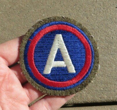 Inter-War US ARMY MILITARY 3rd Army Patch WOOLIE OD | eBay