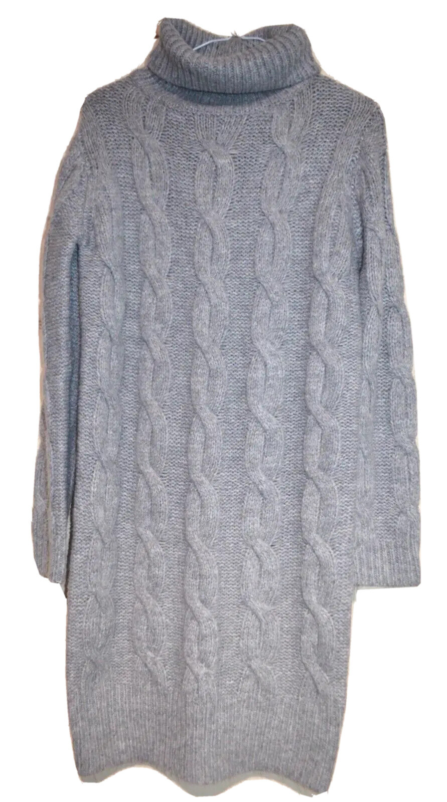 Falmer Heritage Ladies Chunky Knit Grey Relaxed Fit Jumper Dress Size ...