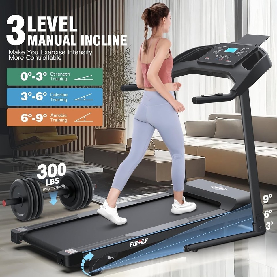 3.5HP Powerful Heavy Duty Treadmill Walking Running Treadmil Christmas ...