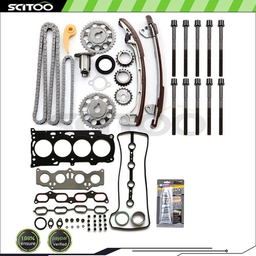 Head Gasket Set Timing Chain Bolts Kit Fits 2009-2010 Toyota Corolla 2 ...