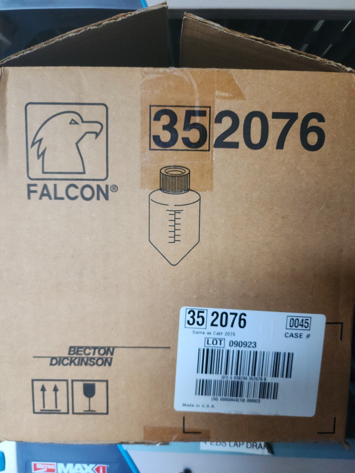 (48/Cs) CORNING FALCON 175mL PP Graduated Conical Centrifuge Tubes ...