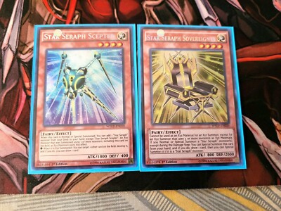 YUGIOH TCG STAR SERAPH SCEPTER + STAR SERAPH SOVEREIGNTY WSUP PRISMATIC ...