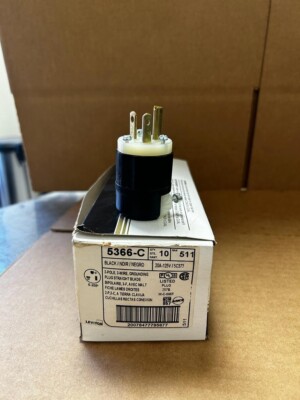 LEVITON 5366-C BLACK PLUG-N5-20P | eBay