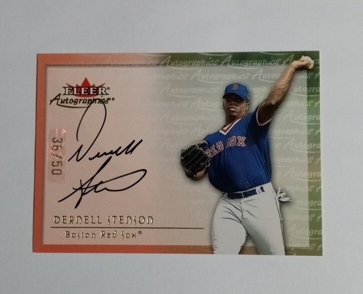 2000 Fleer Autographics Dernell Stenson Autograph Red Sox On Card Auto ...