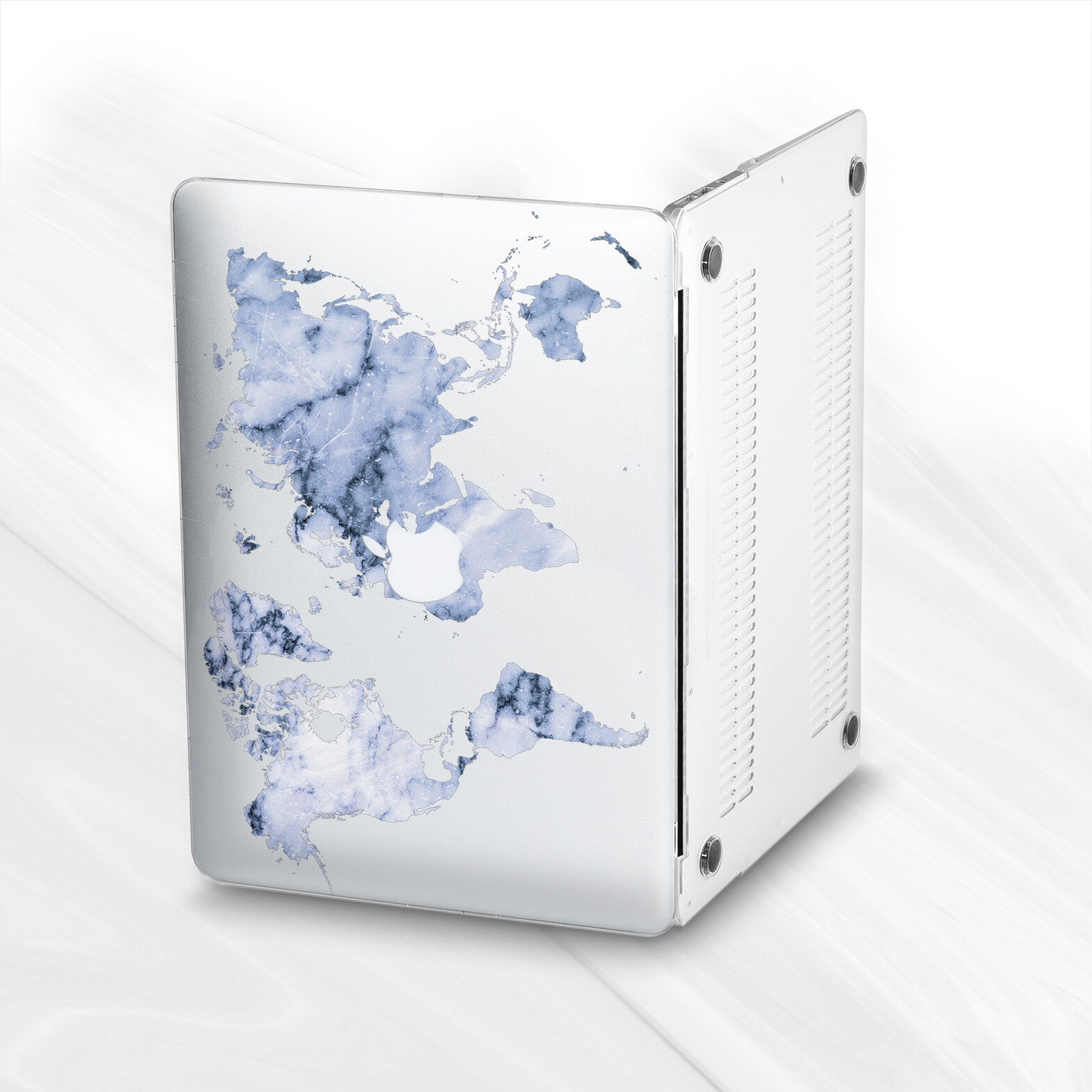 World Atlas Map Marble Aesthetic Hard Case Cover For Macbook Air 11 13 ...