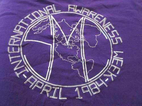 RARE VTG 1984 SMC International Awareness Week Purple Men's T-Shirt ...