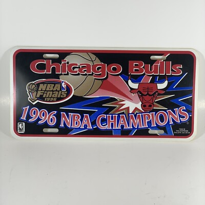Chicago Bulls NBA Finals Champions License Plate - Plastic - 1996 - Tag ...