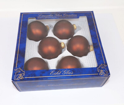 Christmas Bauble Chocolate Brown Diameter 6 Cm 6 Balls Crab Glass ...