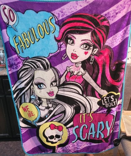 2016 Monster High Fleece Blanket /So Fabulous It's Scary -49" x 36 ...