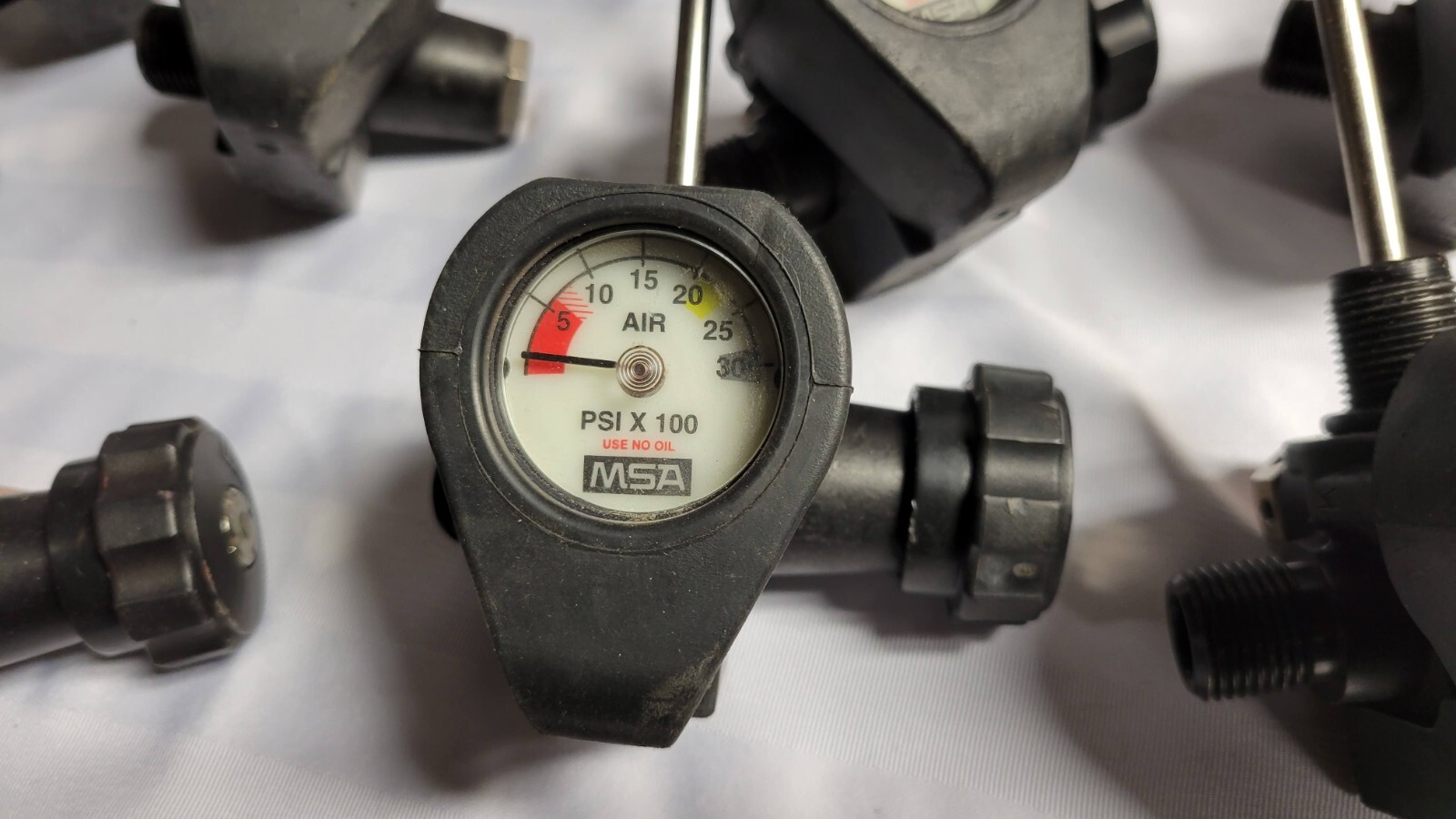 MSA 2215 PSI X 100 Cylinder Valve Assembly SCBA Bottle TANK GAGE - LOT ...