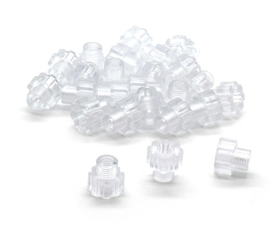 PolyCarbonate PLASTIC Clear Knurled Thumb Nut, 10-24, Qty 25 | eBay
