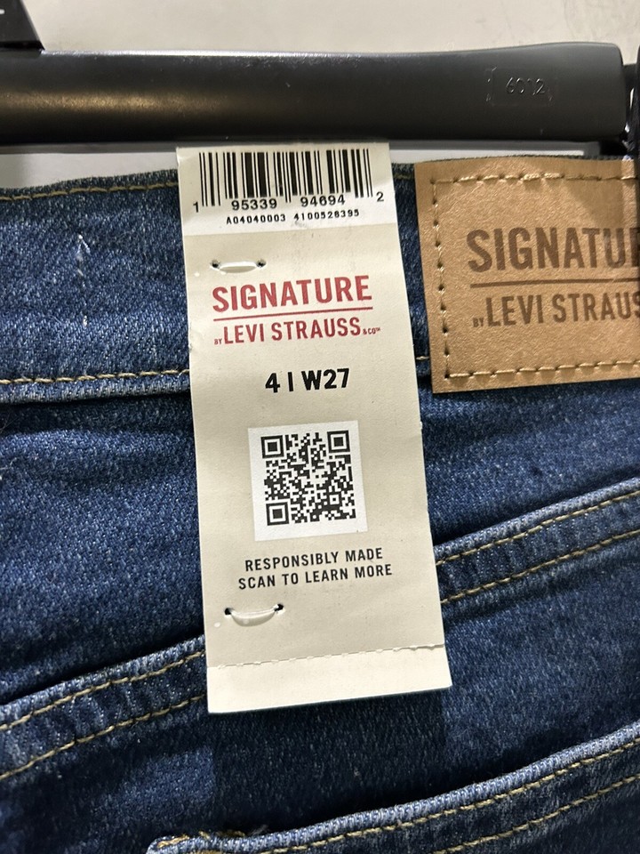 New!Signature LEVI STRAUSS Heritage High Rise Straight Jeans. Size 4 ...